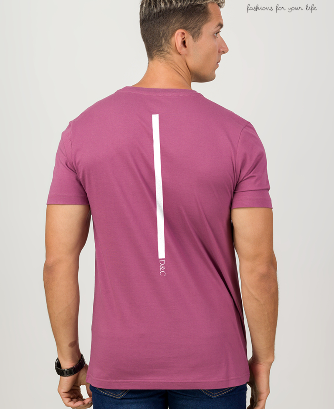 RED VIOLET COLOUR PRINT T-SHIRT - DCM 266